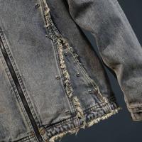 China Raw Edge Solid Color Youth Trend french workwear jacket wholesale Long Sleeve Polyester 19% Custom (JK707) for sale