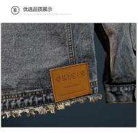 China Raw Edge Solid Color Youth Trend french workwear jacket wholesale Long Sleeve Polyester 19% Custom (JK707) for sale