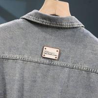 China Light Blue Solid Color Long Sleeve french workwear jacket wholesale Urban Fashion Regular Custom (CS006) for sale