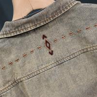 China Embroidered Solid Color Youth Trend french workwear jacket wholesale Long Sleeve Vintage Color Custom (JK599) for sale