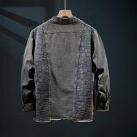 China Blue Daily Long Sleeve mens denim jacket wholesale Urban Fashion Spring/Autumn Custom (CS012) for sale