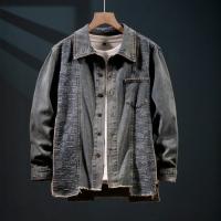China Blue Daily Long Sleeve mens denim jacket wholesale Urban Fashion Spring/Autumn Custom (CS012) for sale