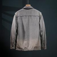 China Autumn Light Blue Youth Trend french workwear jacket wholesale Long Sleeve Regular Custom (CS015) for sale