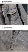 China Autumn Light Blue Youth Trend french workwear jacket wholesale Long Sleeve Regular Custom (CS015) for sale