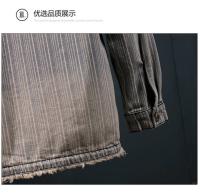 China Autumn Light Blue Youth Trend french workwear jacket wholesale Long Sleeve Regular Custom (CS015) for sale