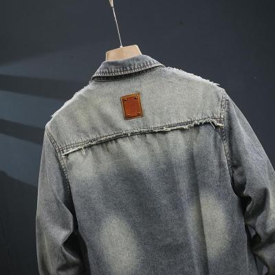 China Basic Solid Color Long Sleeve french workwear jacket wholesale Vintage Color Regular Custom (CS010) for sale