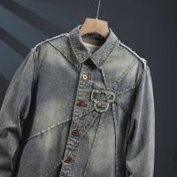 China Basic Solid Color Long Sleeve french workwear jacket wholesale Vintage Color Regular Custom (CS010) for sale