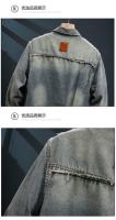 China Basic Solid Color Long Sleeve french workwear jacket wholesale Vintage Color Regular Custom (CS010) for sale