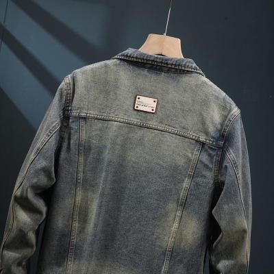 China Single Breasted Fabric Hem Youth Trend Long Sleeve french workwear jacket wholesale Vintage Color Polyester 19% Custom (JK563) for sale