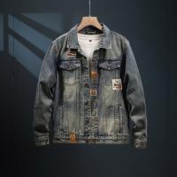 China Single Breasted Fabric Hem Youth Trend Long Sleeve french workwear jacket wholesale Vintage Color Polyester 19% Custom (JK563) for sale