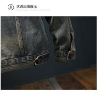 China Single Breasted Fabric Hem Youth Trend Long Sleeve french workwear jacket wholesale Vintage Color Polyester 19% Custom (JK563) for sale