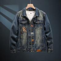 China Standard Blue Fabric Hem Embroidered french workwear jacket wholesale Youth Trend Long Sleeve Custom (JK558) for sale