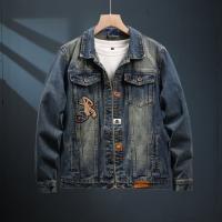 China Standard Blue Fabric Hem Embroidered french workwear jacket wholesale Youth Trend Long Sleeve Custom (JK558) for sale