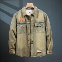 China Long Sleeve Vintage Color Urban Fashion french workwear jacket wholesale Loose Fit Single Breasted Custom (CS006) for sale