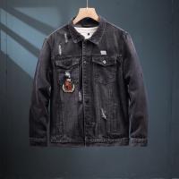 China Black Autumn Fabric Hem french workwear jacket wholesale Embroidered Youth Trend Custom (JK540) for sale