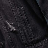 China Black Autumn Fabric Hem french workwear jacket wholesale Embroidered Youth Trend Custom (JK540) for sale