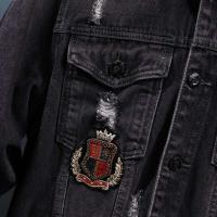 China Black Autumn Fabric Hem french workwear jacket wholesale Embroidered Youth Trend Custom (JK540) for sale