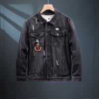 China Black Autumn Fabric Hem french workwear jacket wholesale Embroidered Youth Trend Custom (JK540) for sale