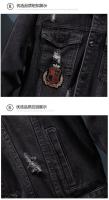 China Black Autumn Fabric Hem french workwear jacket wholesale Embroidered Youth Trend Custom (JK540) for sale