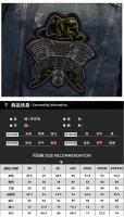 China Polyester 19% Blue Fabric Hem Embroidered french workwear jacket wholesale Youth Trend Long Sleeve Custom (JK541) for sale