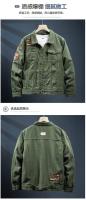 China Brown Army Green Daily Cotton 100% Solid Color french workwear jacket wholesale Long Sleeve Urban Fashion Custom (JK556) for sale