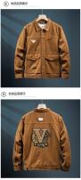 China Dark Green Fabric Hem Embroidered french workwear jacket wholesale Cotton 100% Solid Color Custom (JK544) for sale