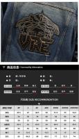 China Embroidered Blue Blue Fabric Hem Embroidered french workwear jacket wholesale Solid Color Youth Trend Custom (JK535) for sale