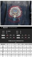 China Printed Blue Printed Fabric Hem french workwear jacket wholesale Youth Trend Long Sleeve Custom (JK580) for sale