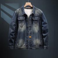 China Blue Solid Color Long Sleeve biker jacket wholesale Polyester 19% Urban Fashion Custom (JK525) for sale