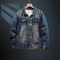 China Regular Blue Solid Color Long Sleeve french workwear jacket wholesale Polyester 19% Urban Fashion Custom (JK530) for sale