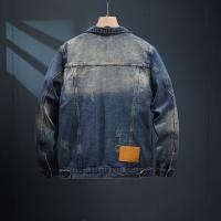 China Regular Blue Solid Color Long Sleeve french workwear jacket wholesale Polyester 19% Urban Fashion Custom (JK530) for sale