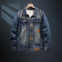 China Regular Blue Solid Color Long Sleeve french workwear jacket wholesale Polyester 19% Urban Fashion Custom (JK530) for sale