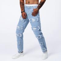 China Blue Blue Mid Waist Distressed wholesale skinny jeans mens Non Stretch Urban Fashion Custom (Y238) for sale