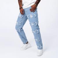China Blue Blue Mid Waist Distressed wholesale skinny jeans mens Non Stretch Urban Fashion Custom (Y238) for sale