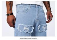 China Blue Blue Mid Waist Distressed wholesale skinny jeans mens Non Stretch Urban Fashion Custom (Y238) for sale
