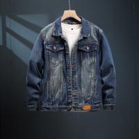 China Blue Fabric Hem Solid Color biker jacket wholesale Long Sleeve Polyester 19% Custom (JK522) for sale