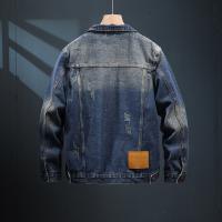 China Blue Fabric Hem Solid Color biker jacket wholesale Long Sleeve Polyester 19% Custom (JK522) for sale