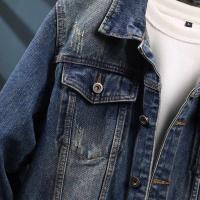 China Blue Fabric Hem Solid Color biker jacket wholesale Long Sleeve Polyester 19% Custom (JK522) for sale