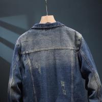 China Blue Fabric Hem Solid Color biker jacket wholesale Long Sleeve Polyester 19% Custom (JK522) for sale
