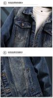 China Blue Fabric Hem Solid Color biker jacket wholesale Long Sleeve Polyester 19% Custom (JK522) for sale