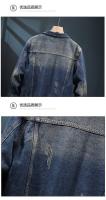 China Blue Fabric Hem Solid Color biker jacket wholesale Long Sleeve Polyester 19% Custom (JK522) for sale