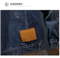 China Blue Fabric Hem Solid Color biker jacket wholesale Long Sleeve Polyester 19% Custom (JK522) for sale