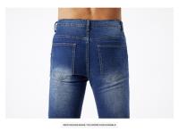China Distressed Mid Waist Distressed Light Blue wholesale skinny jeans mens Urban Fashion Slight Stretch Custom (Y231) for sale