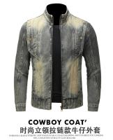 China Vintage Color Youth Trend Long Sleeve Vintage Color french workwear jacket wholesale Polyester 19% Zipper Custom (JK709) for sale