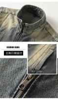 China Vintage Color Youth Trend Long Sleeve Vintage Color french workwear jacket wholesale Polyester 19% Zipper Custom (JK709) for sale