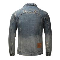 China Regular Solid Color Youth Trend Long Sleeve mens denim jacket wholesale Polyester 19% Zipper Custom (JK712) for sale