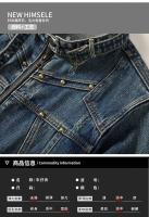 China Regular Solid Color Youth Trend Long Sleeve mens denim jacket wholesale Polyester 19% Zipper Custom (JK712) for sale