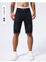 China Vintage Color Blue Black Summer Mid Waist High Stretch wholesale men shorts cargo Urban Fashion Vintage Color Blue Black Custom (Y232) for sale