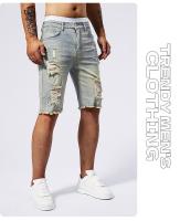 China Vintage Color Blue Black Summer Mid Waist High Stretch wholesale men shorts cargo Urban Fashion Vintage Color Blue Black Custom (Y232) for sale