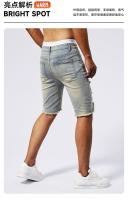 China Vintage Color Blue Black Summer Mid Waist High Stretch wholesale men shorts cargo Urban Fashion Vintage Color Blue Black Custom (Y232) for sale
